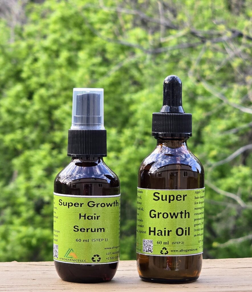 Super-Growth Hair Serum & Oil (SMALL SET) - Afrogarnics LLC