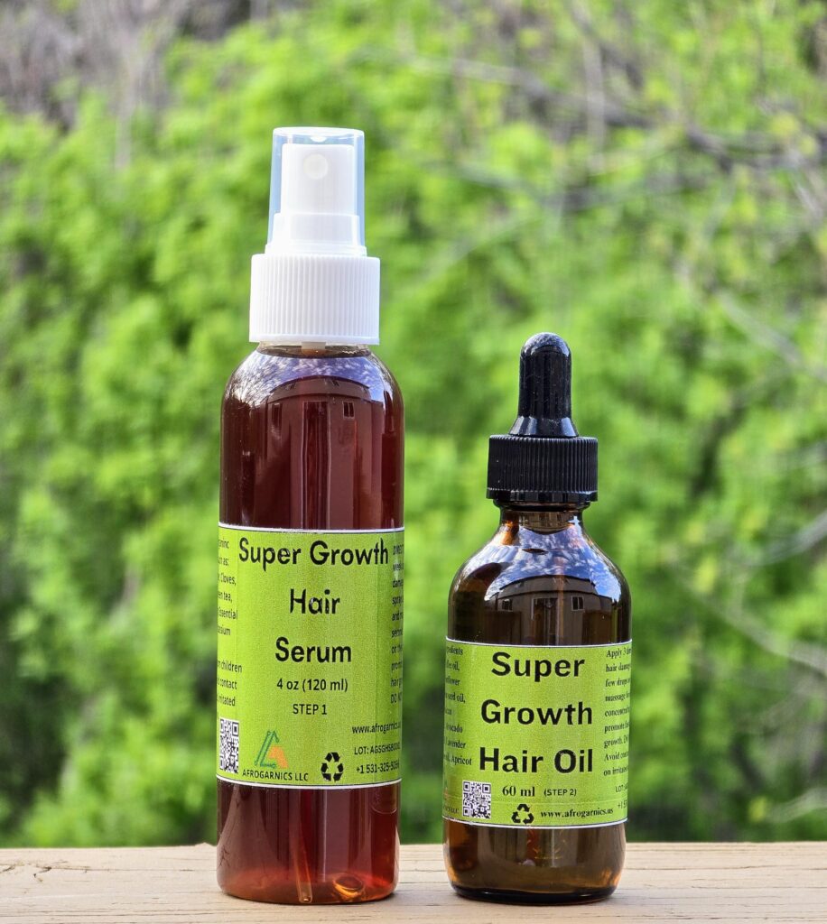 Super-Growth Hair Serum & Oil (LARGE SET) - Afrogarnics LLC